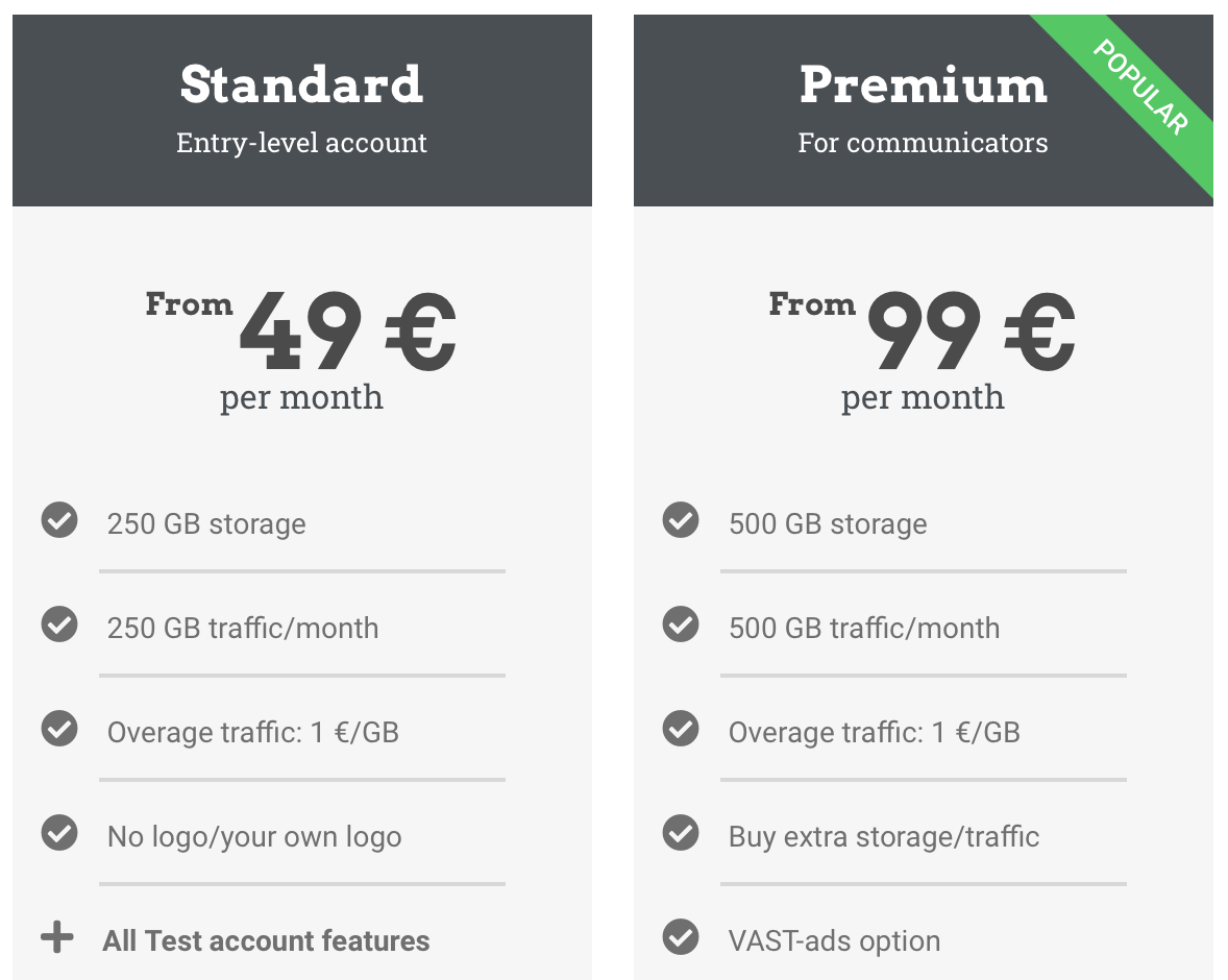 Streaming plans - choosing the right Streamio plan! - Streamio