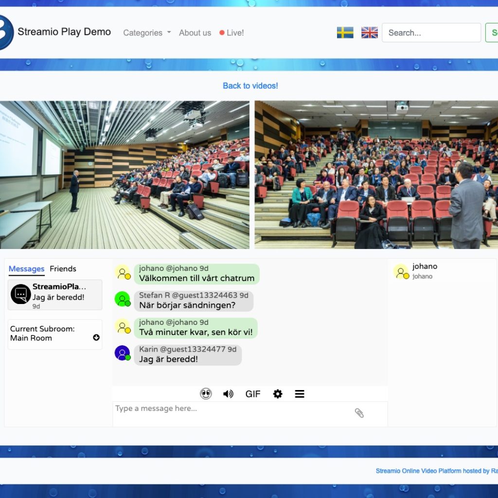 New! Chat and dual livestreams - Streamio
